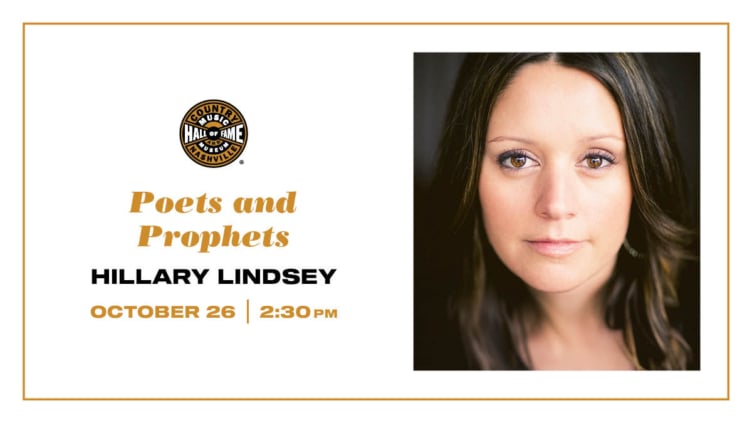 Hillary Lindsey To Be Featured In CMHOFM’s ‘Poets And Prophets’ Series ...