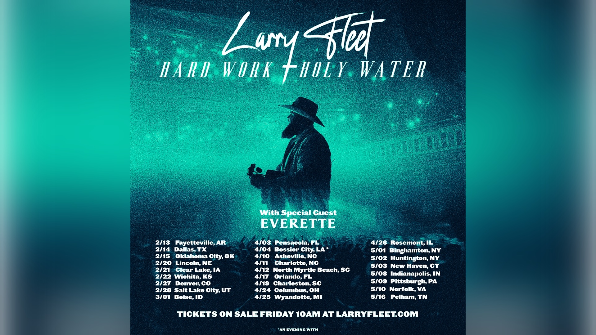 Larry Fleet To Pour 'Hard Work & Holy Water' Into 2025 Tour - MusicRow.com