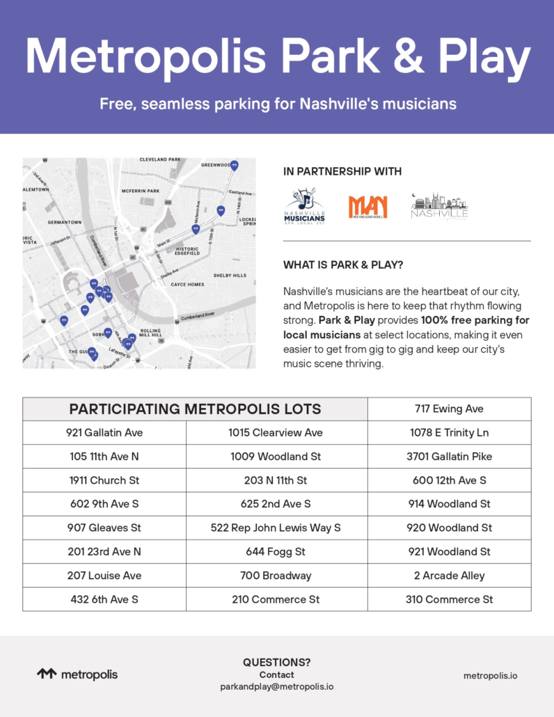 Metropolis' New Park & Play Program To Offer Local Musicians Free ...
