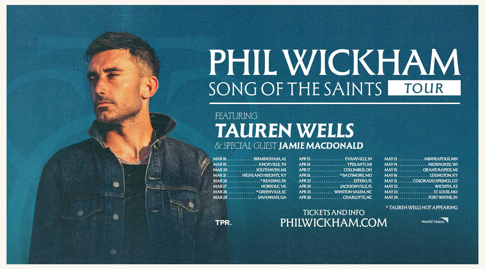 Phil Wickham Slates 'Song Of The Saints Tour' For Spring - MusicRow.com