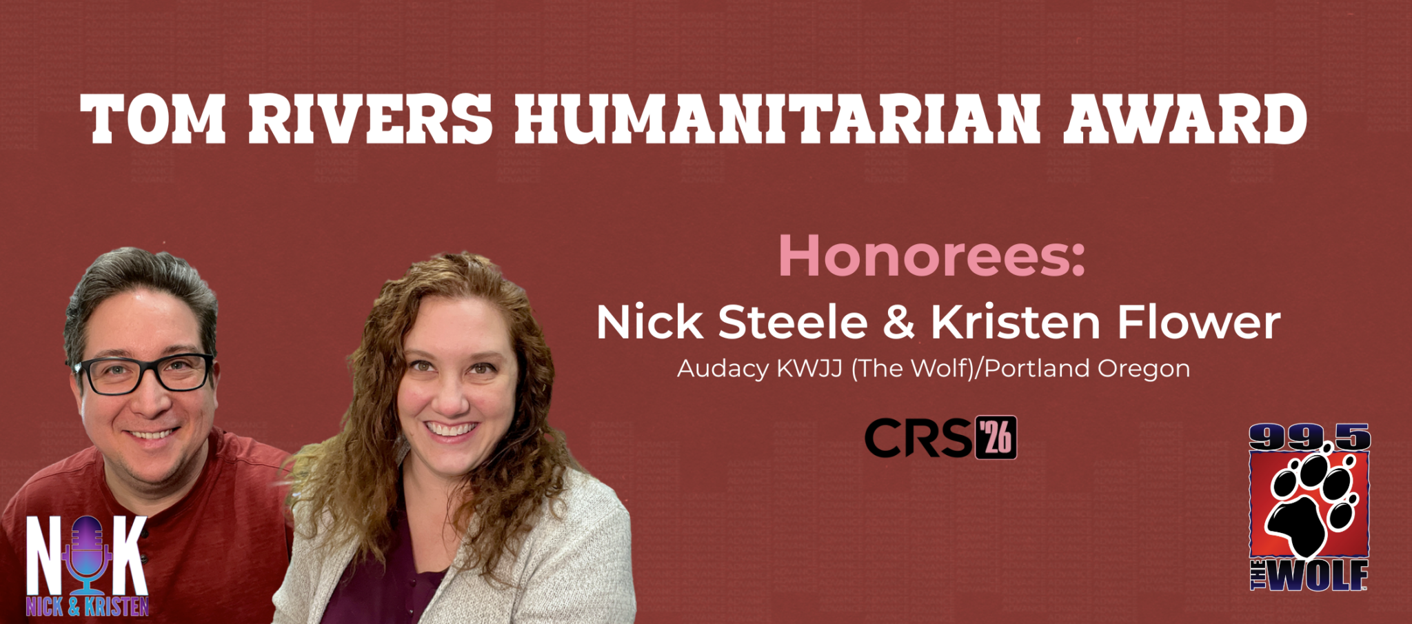 Nick Steele & Kristen Flowers To Receive Tom Rivers Humanitarian Award ...